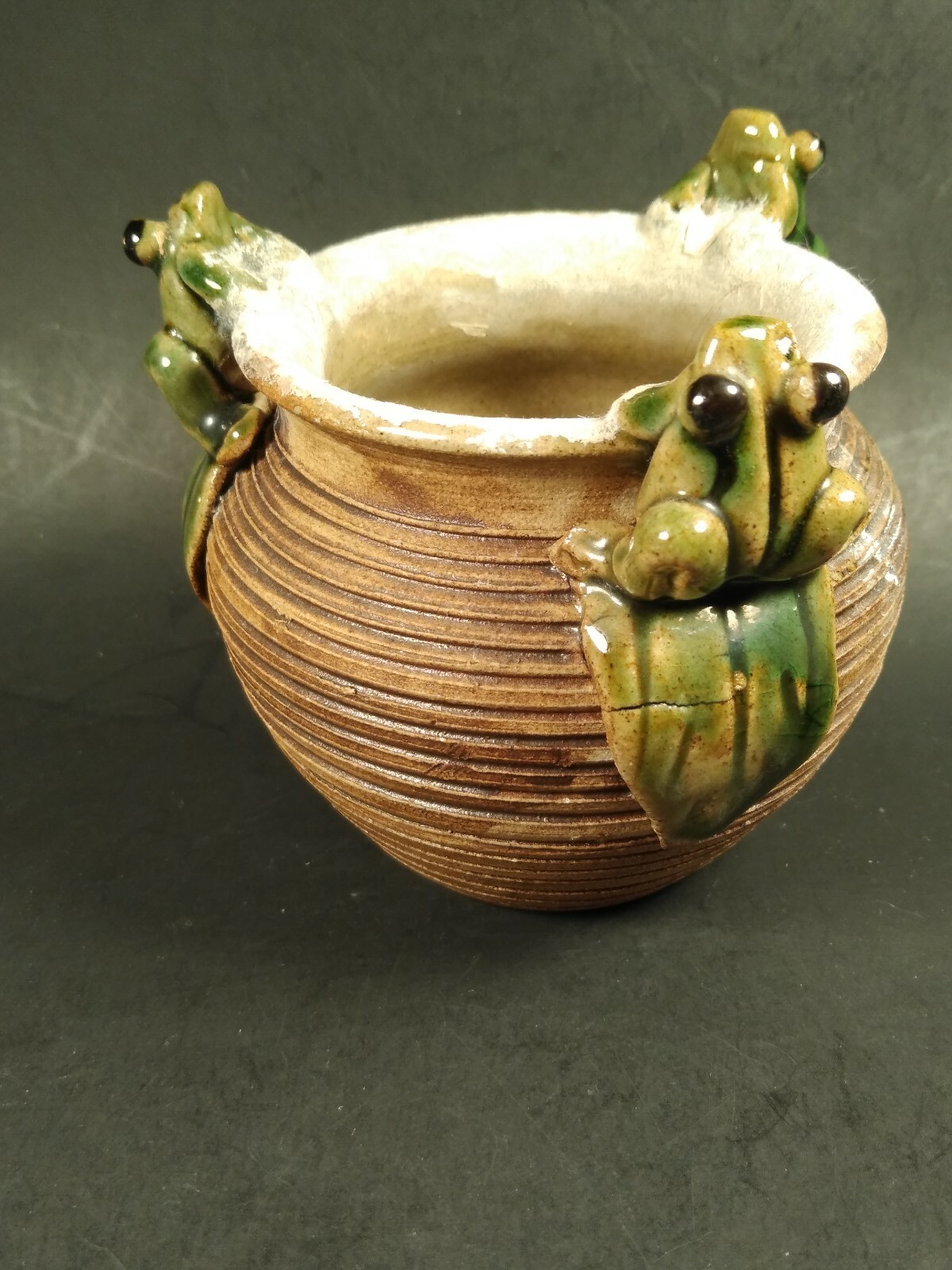 Frog Stone Pottery Planter | eBay