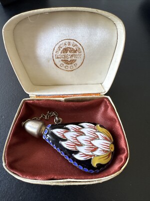 Vintage Russian 916 silver cloisonne enameled perfume bottle made in ...