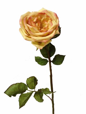 (01557) Large Individual Artificial Yellow Rose | eBay