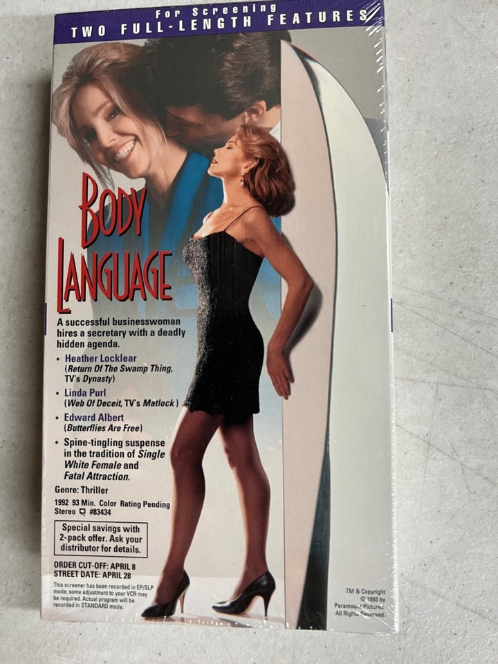 dirty work/body language (VHS) BRAND NEW SCREENER | eBay