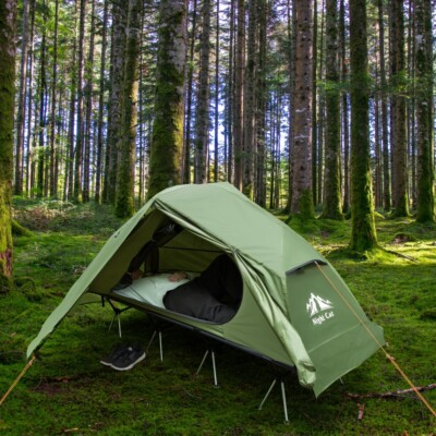 Camping Tent Cot with Rain Cover and Carry Bag for Outdoor 1 Person ...