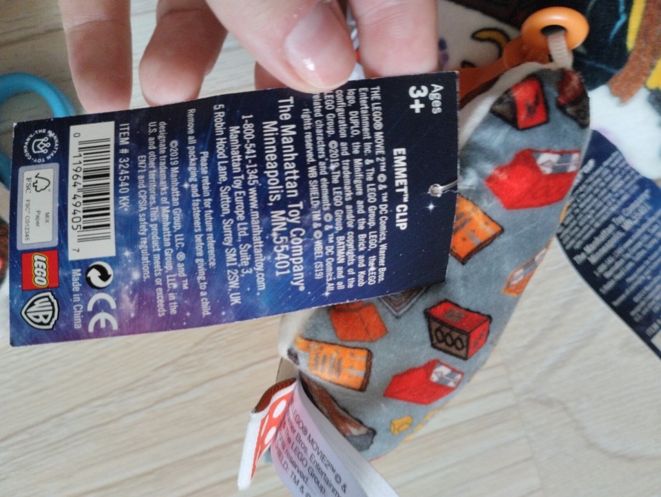 The Lego Emmet Plush 5" Clip-On Keyring Keychain Bag Charm Plush | eBay