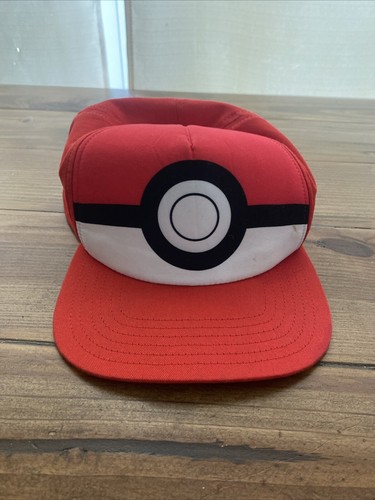 Pokemon Trainer Ash Ketchum Adjustable Snapback Hat Cap Poke Ball ...