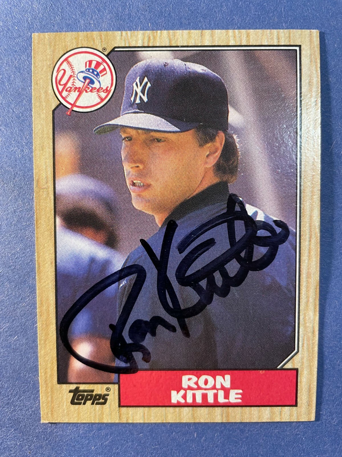 SIGNED RON KITTLE 1987 AUTOGRAPHED TOPPS BASEBALL CARD - YANKEES | eBay