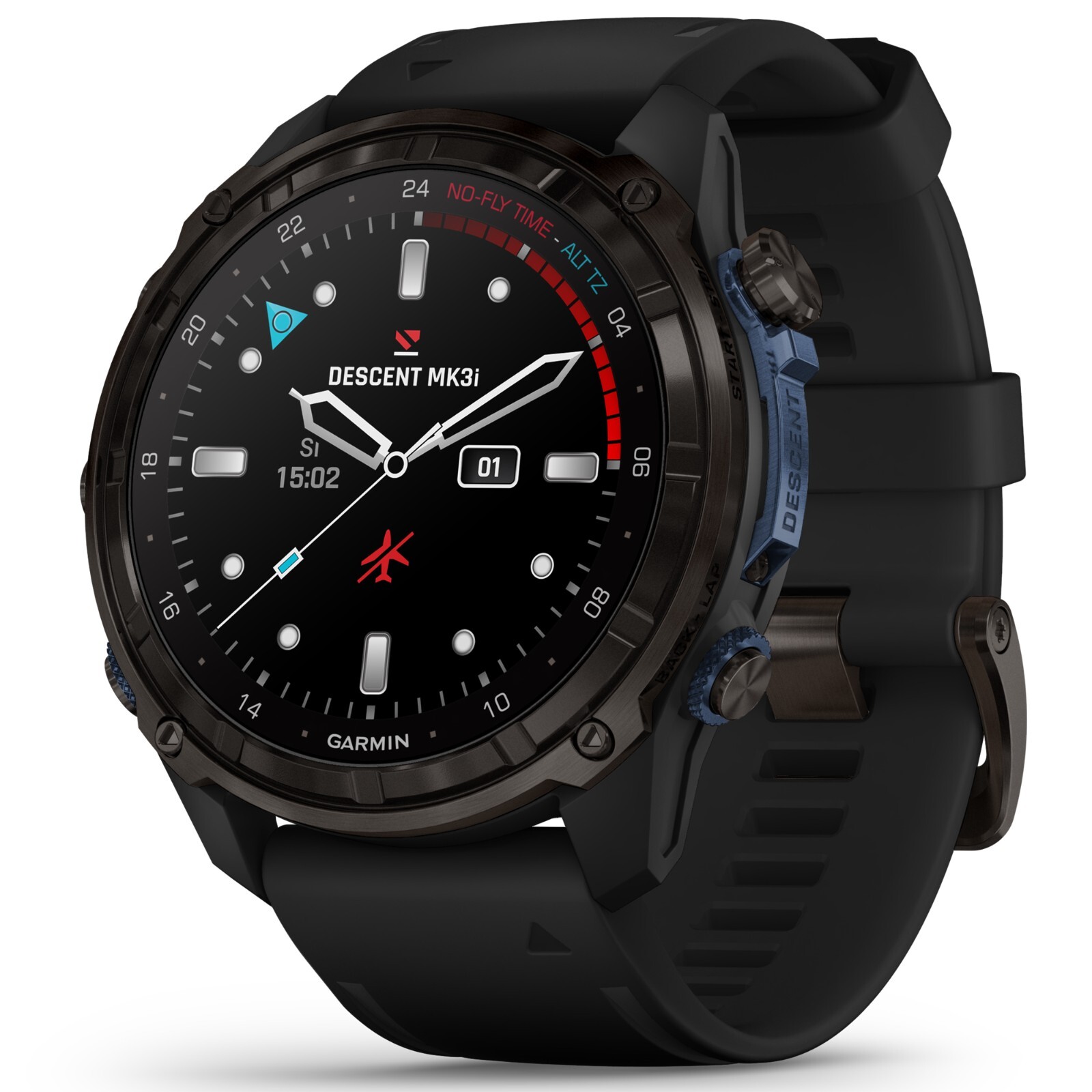 Garmin 010-02752-10 Descent Mk3i Dive Smartwatch 51mm Watch w/ T2 ...