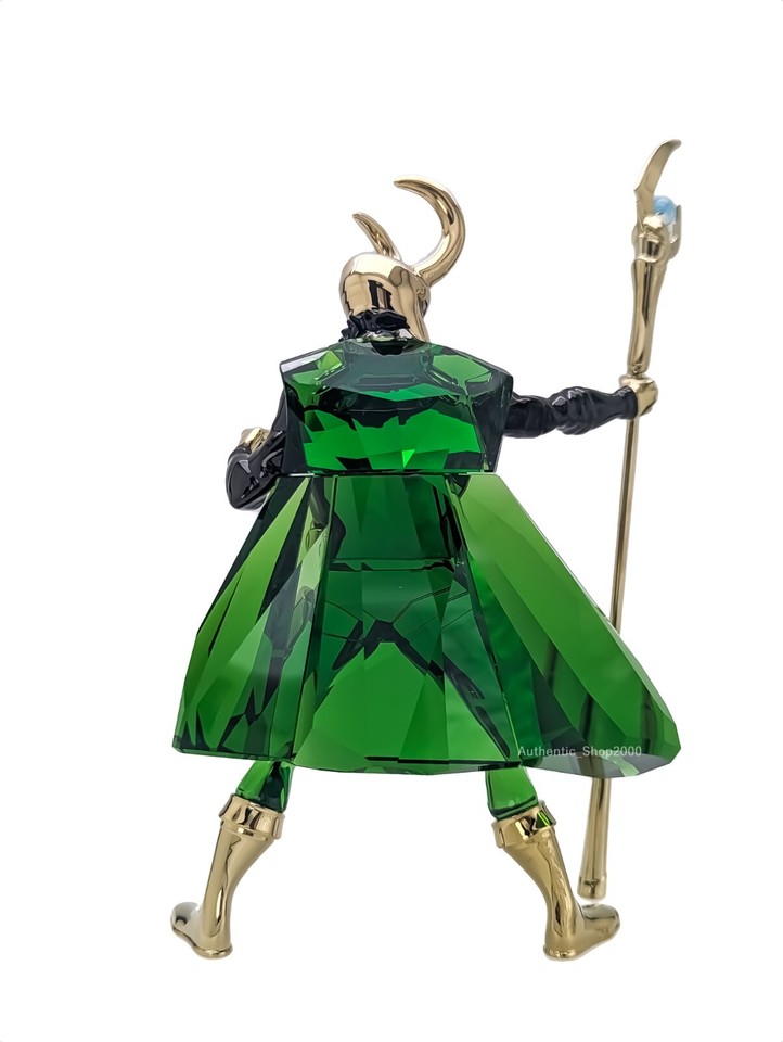 New 100% SWAROVSKI Marvel Loki God of Mischief Crystal Figurine Display ...