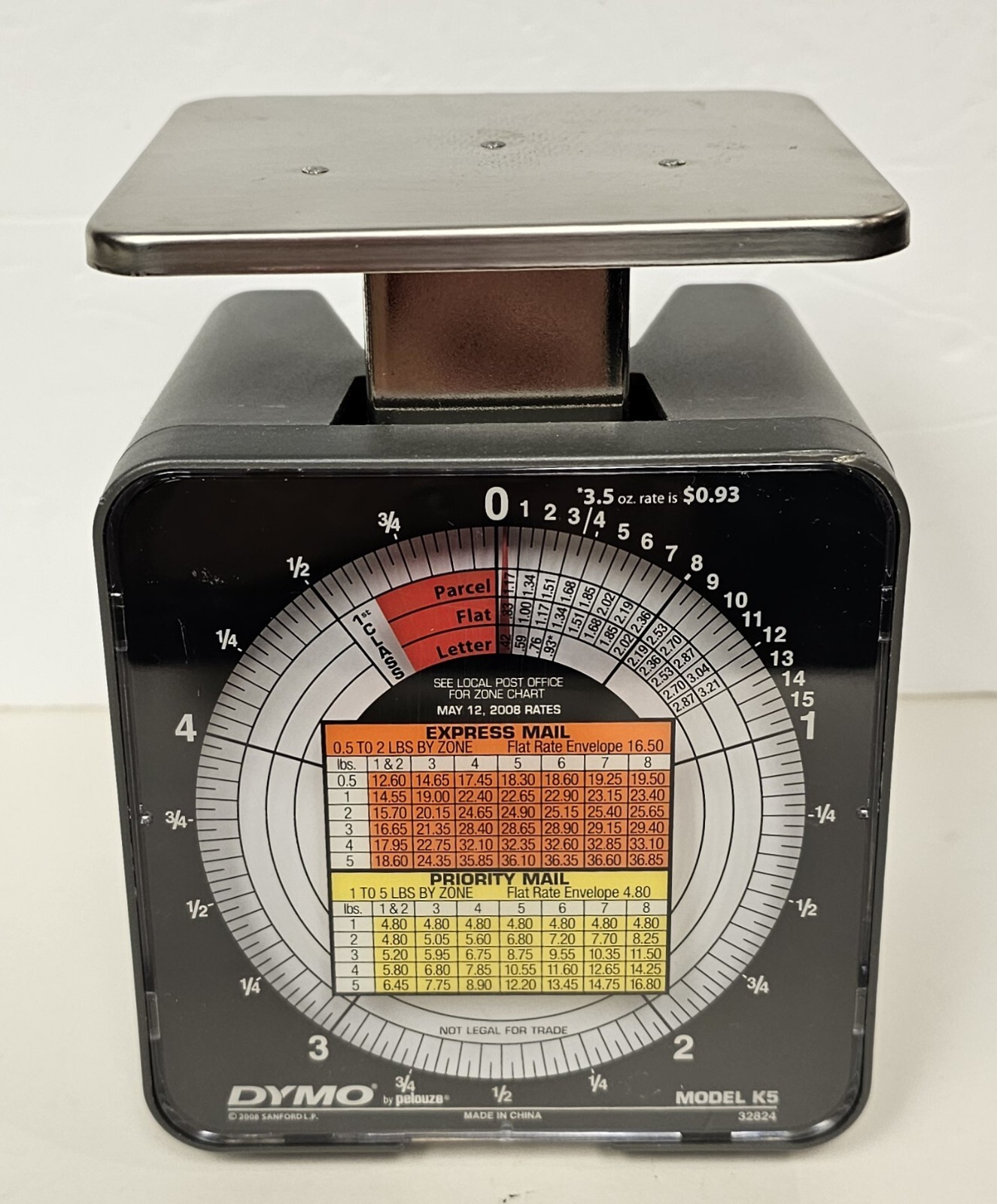 Small Mechanical Postal Scale Capacity 5 lbs Pelouze Model K5 Tabletop ...