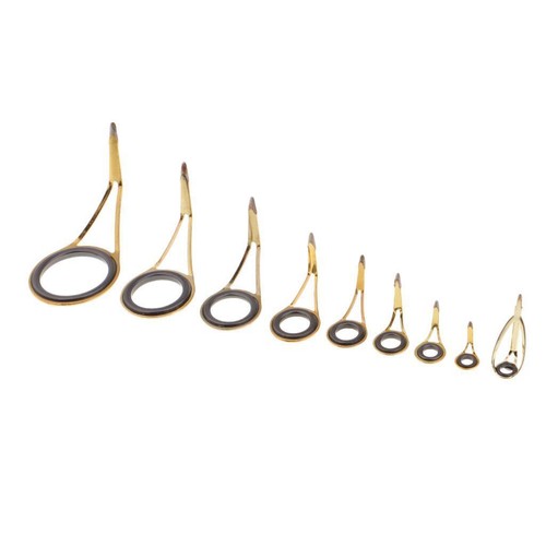 9pcs Repair Kit Fishing Rod Guides, DIY Rod Building Part for Saltwater ...