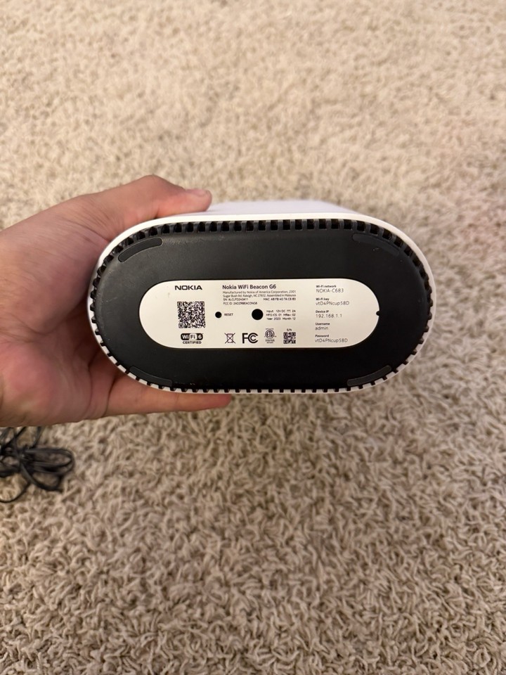 Nokia Beacon G6 Wifi 6 Wireless Router Model Number: HA-0336G-A W Fast ...