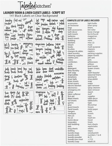 Talented Kitchen 141 Laundry Labels for Jars, Containers - Varies ...