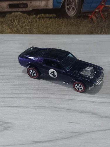 Hot Wheels Redline Mustang Boss Hoss Purple W/Dark Interior HK RESTORE | eBay