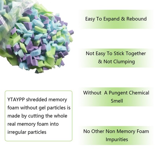 20 LBS Shredded Memory Foam Filling, Comfortable & Soft Bean Bag ...