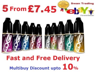 Edge E-liquid 5 x 10ml - Vape Juice - eliquid All Flavours & Strength ...