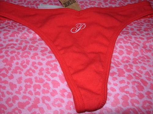 Victorias Secret PINK Sexy Thong String V-Cut LOGO Red Valentine's ...