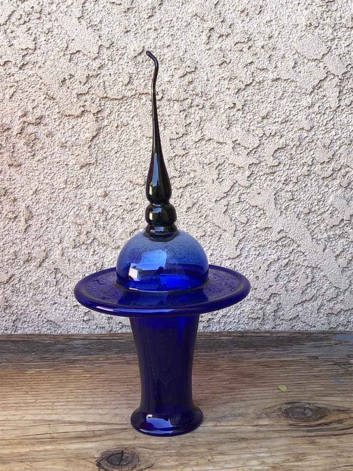 Stunning Tyler Rock Blown Art Glass Lidded Luminary Series Signed ...
