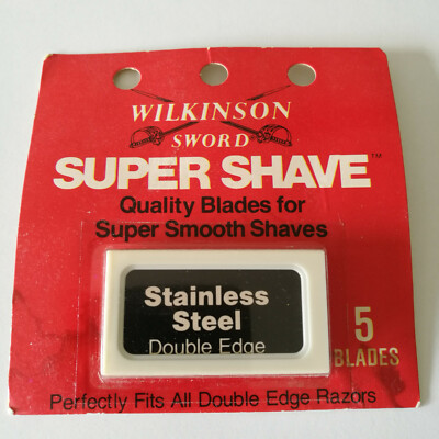 Vintage 5 Pack Wilkinson Sword Super Shave Stainless Steel Razor Blades ...