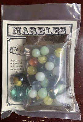 Classic Marbles with Leather Pouch | eBay