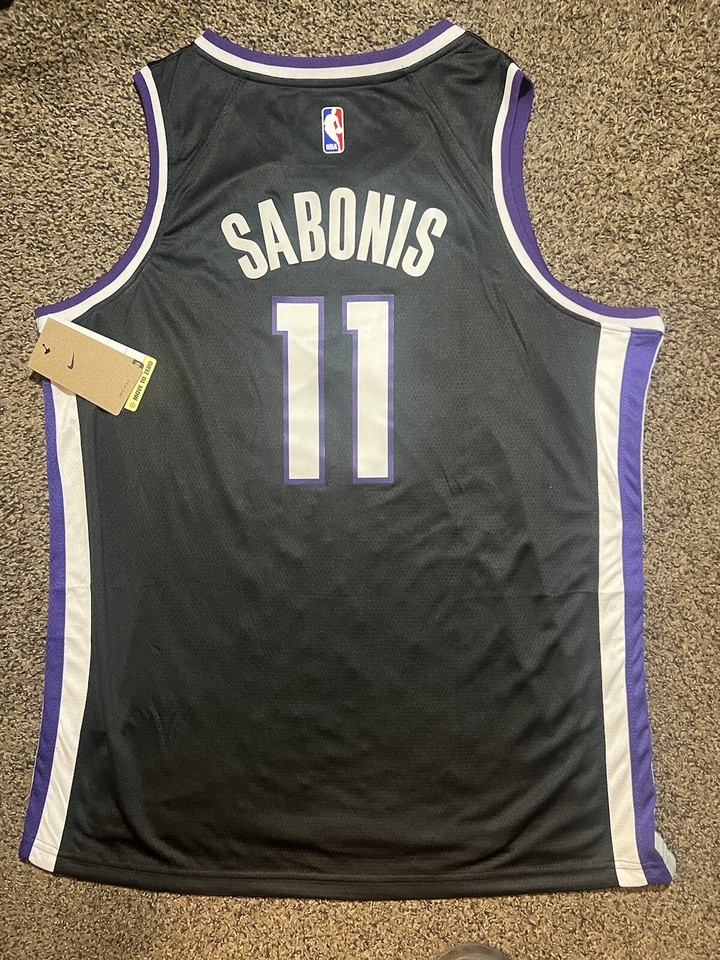 NWT Domantas Sabonis Sacramento Kings Black Icon Edition Jersey XL Fox ...