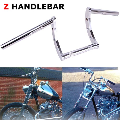 1" Motorcycle Z Bar Drag Bars Handlebars For Harley Softail Chopper ...
