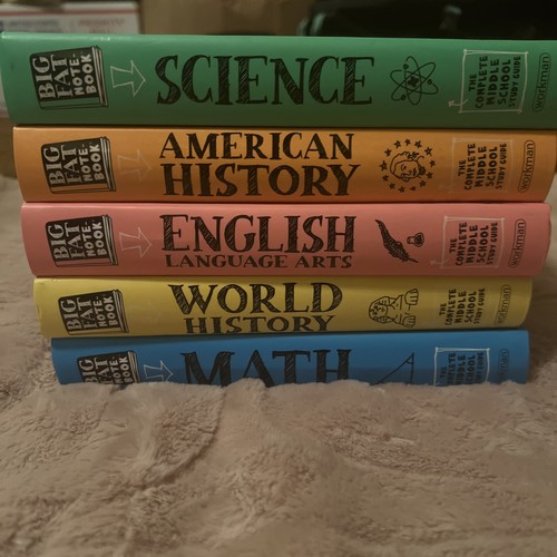 Lot of 5 THE COMPLETE MIDDLE SCHOOL STUDY GUIDE Big Fat Note Book Set ...