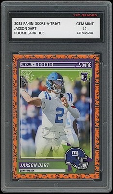 Jackson Dart 2025 Panini Score A Treat #35 NY Giants Rookie Card 1st ...