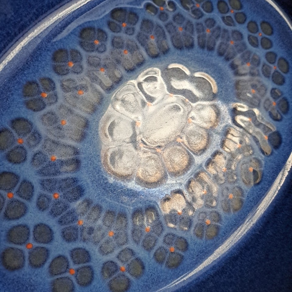 VTG Denby Midnight Blue Oval Serving Bowl by Thelma Hague 11” Stoneware ...