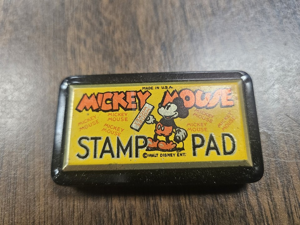 Mickey Mouse Print Shop With Mickey Mouse Stamp Pad | eBay