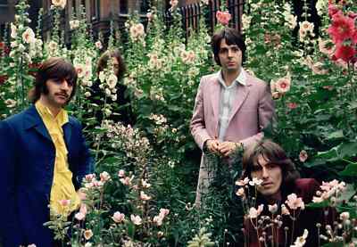 The Beatles In Flower Field Photo Poster 11.7x16.5 | eBay
