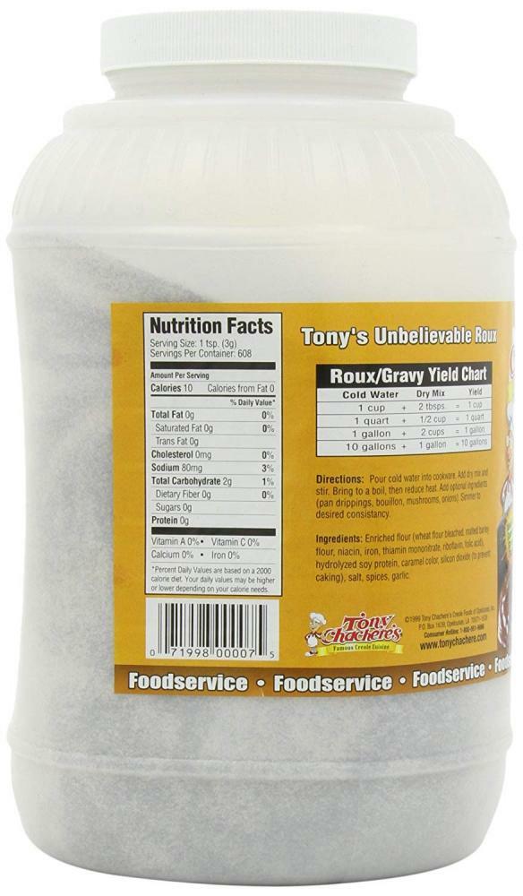 Tony Chachere Creole Instant Roux Mix, 4 Pound | eBay
