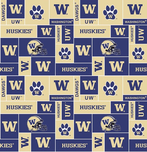UNIVERSITY OF WASHINGTON FLEECE FABRIC-WASHINGTON HUSKIES FLEECE-ALL ...