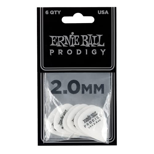 Ernie Ball Prodigy Guitar Picks, Mini, White 2.0mm, Assorted Colors ...