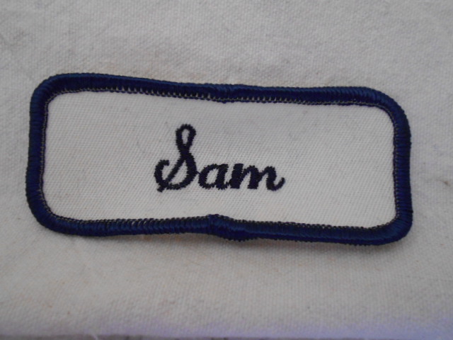 SAM USED EMBROIDERED VINTAGE SEW ON NAME PATCH TAGS ASSORTED COLORS ...