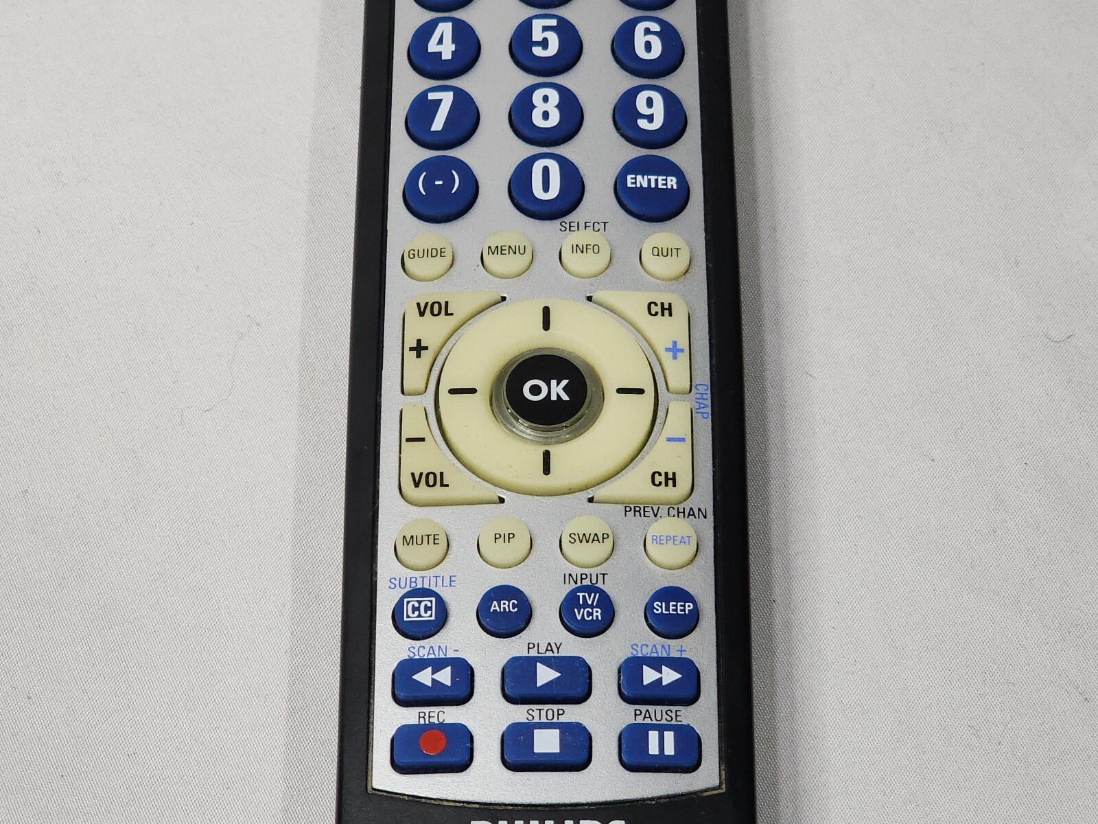 Genuine Original Philips CL035A TV VCR DVD CBL Universal Remote Control ...