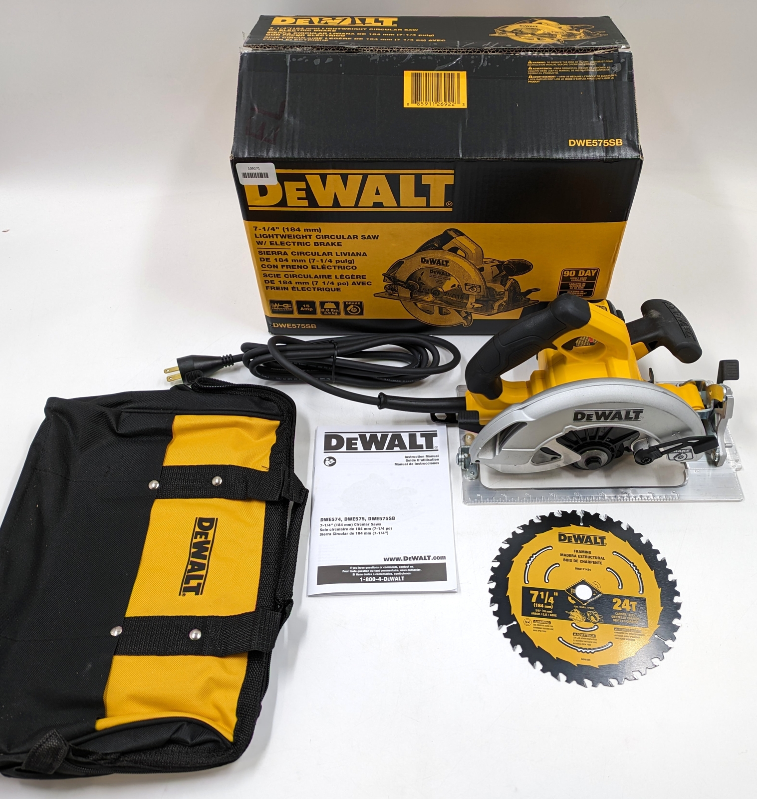 DEWALT DWE575SB 7-1/4 Inch Circular Saw with Electric Brake | eBay