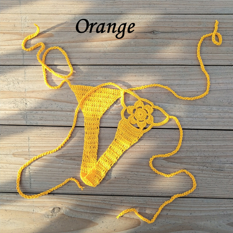 Hand crochet sexy bikini bottom thong boho women Mini bikini sexy g ...