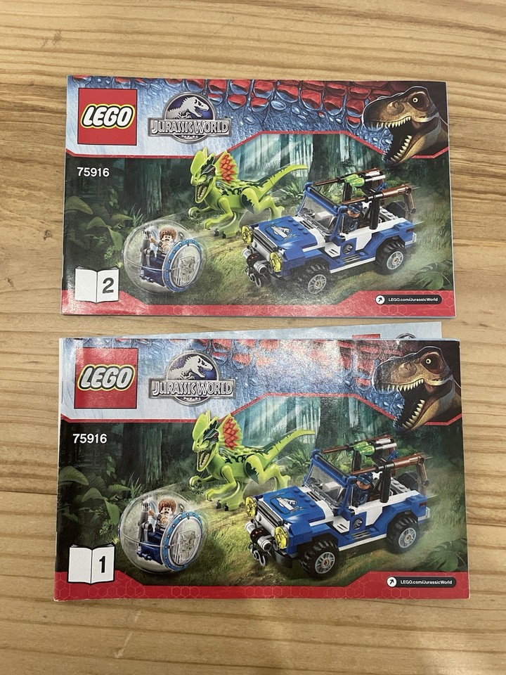 Lego Jurassic World 75916- Instruction Manuals ONLY # 1 and #2 | eBay