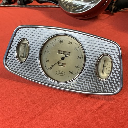 Nice Original 1933 Ford Speedometer & Gauge Panel Cluster Vtg Temp Fuel ...