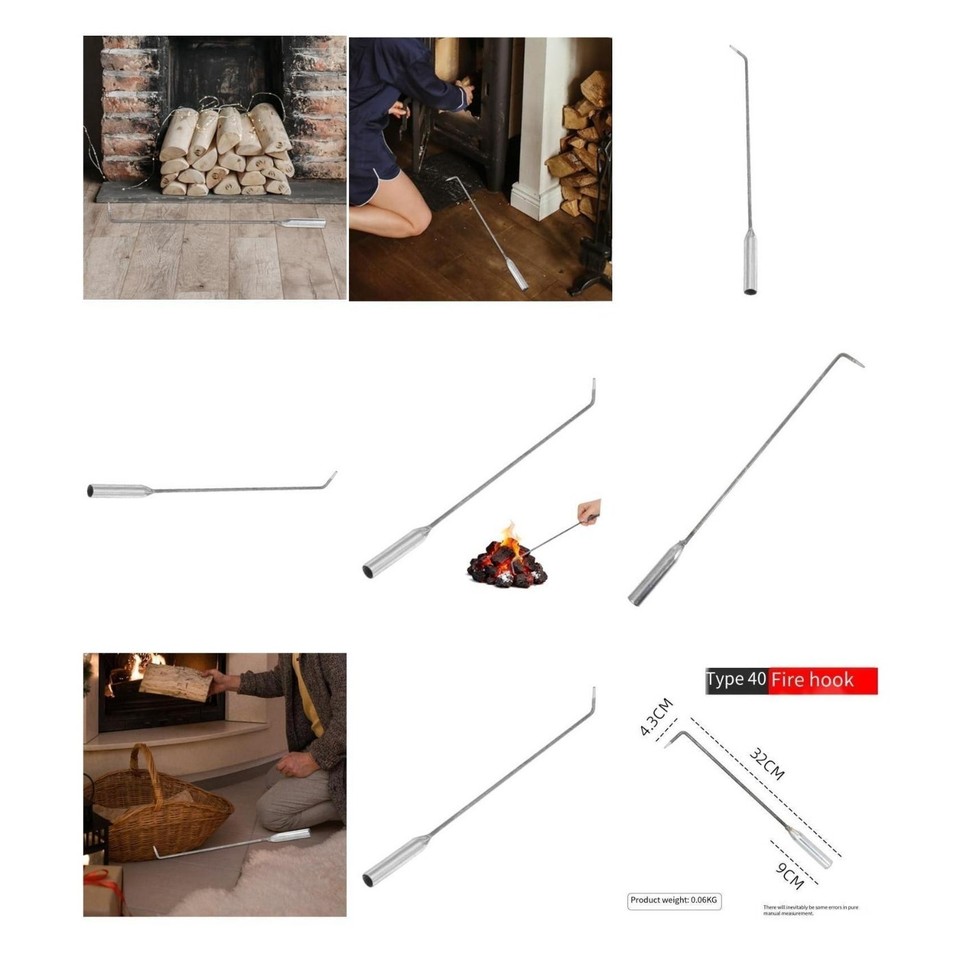 Solid Steel Fire Poker for Fireplace Indoor Hearth and Outdoor Fire Use ...
