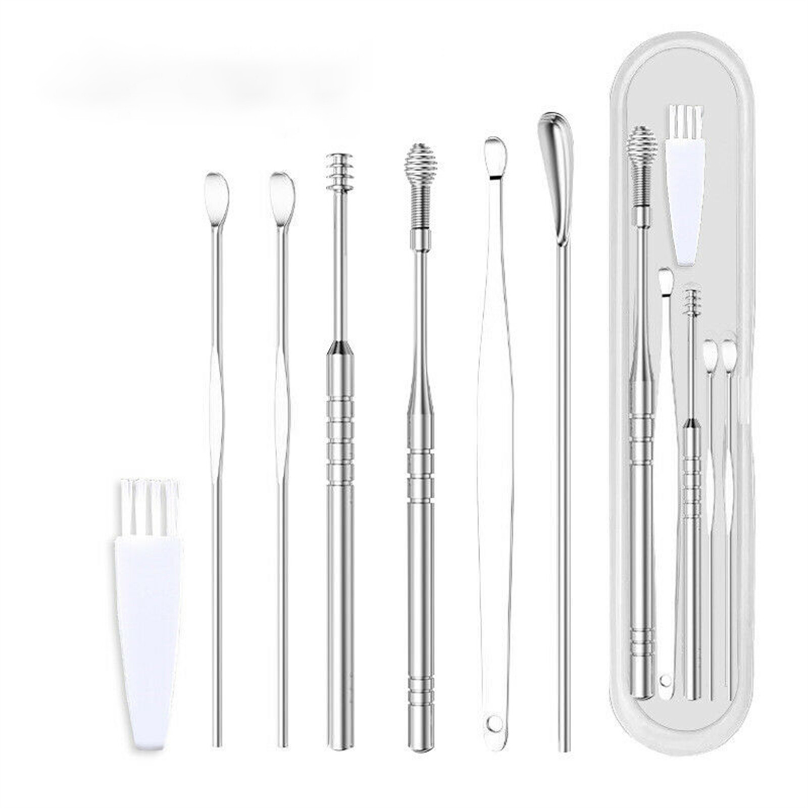 Earpick Ear Wax Curette Ear Cleaner Remover Spoon Ear Cleaning Tool Kit ...