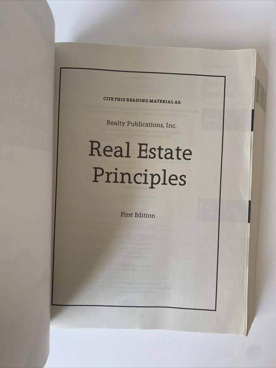 Real Estate Principles