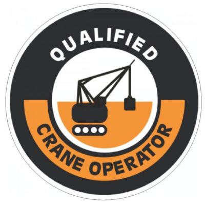 Qualified Crane Operator Hard Hat Sticker Decal | eBay