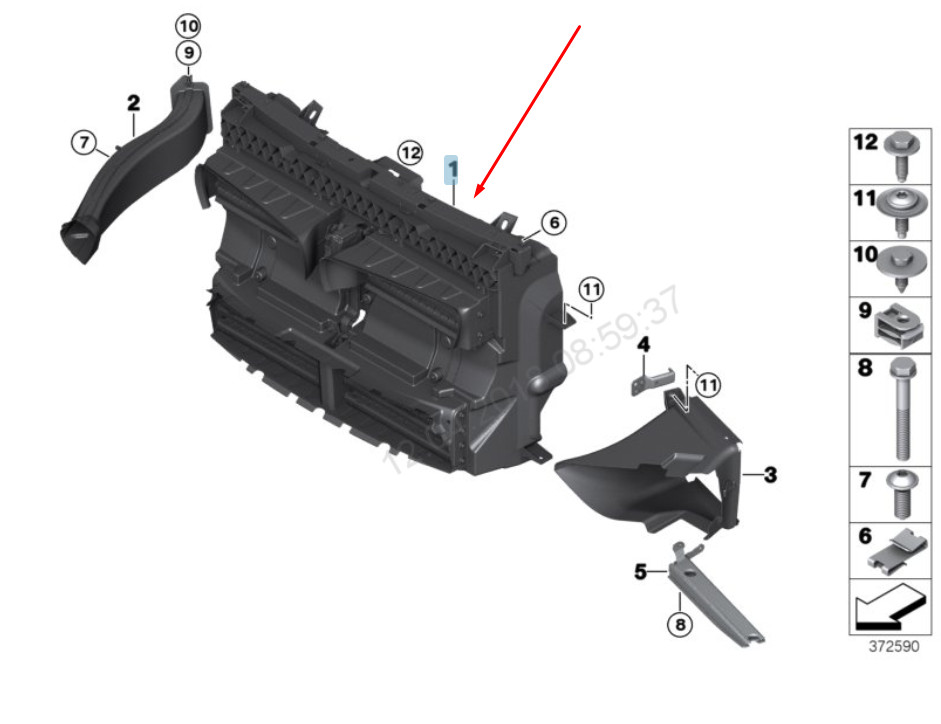 NEW BMW 2 F45 RADIATOR AIR DUCT M SPORT 51748058553 8058553 2015 OEM | eBay