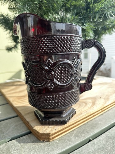 Vintage Avon 1876 Cape Cod Collection Ruby Red Footed 46 oz Glass Water ...