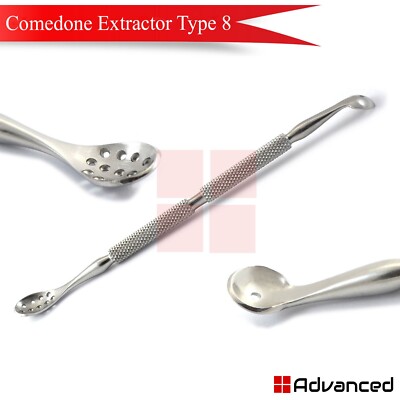 Comedone Extractor Type 8 Spot Blemish Acne Pimple Removal Facial Care ...