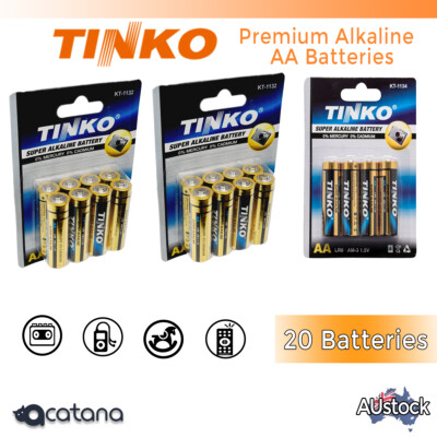 20x AA Batteries Battery Alkaline Pack LR6 Professional Tinko for Toys ...