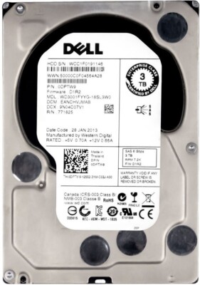 FESTPLATTE DELL 0DPTW9 DPTW9 3TB 7200U/min 32MB CACHE SAS-2 WD3001FYYG ...