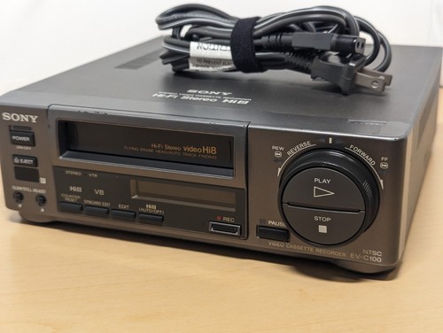 Sony EV-C100 Hi8 Video8 8mm Video 8 Player Recorder HiFi Stereo VCR ...