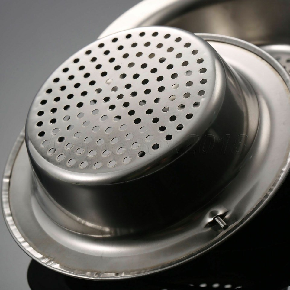 Stainless Steel Home Kitchen Basin Sink Strainer Drainer Waste Filter ...