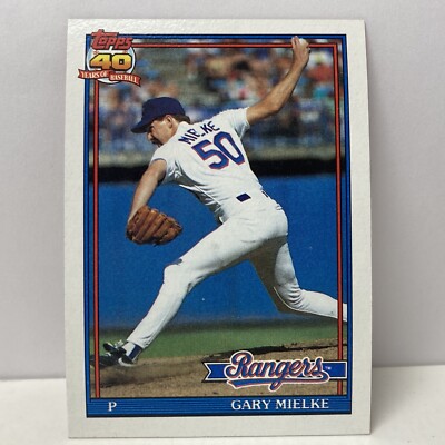1991 Topps #54 Gary Mielke Rangers | eBay