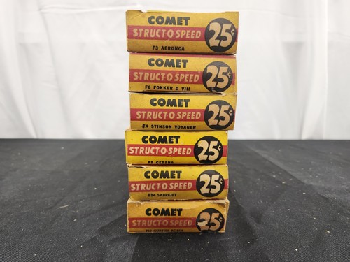 Vintage Comet Struct-o-Speed balsa model airplane kit lot 6 kits LOT 11 ...